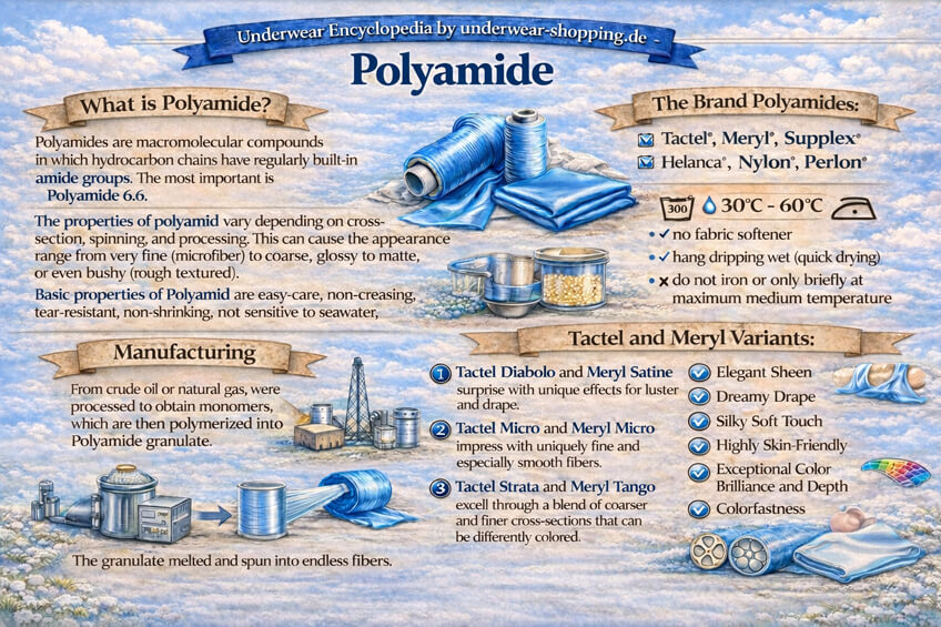 Underwear Encyclopedia - Synthetic Man-made Fibers - polyamide ...